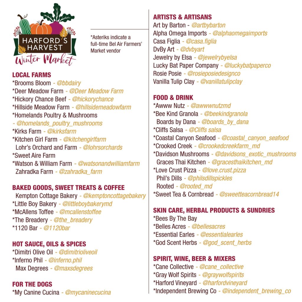 Harford’s Harvest Winter Market - Bel Air Arts & Entertainment District